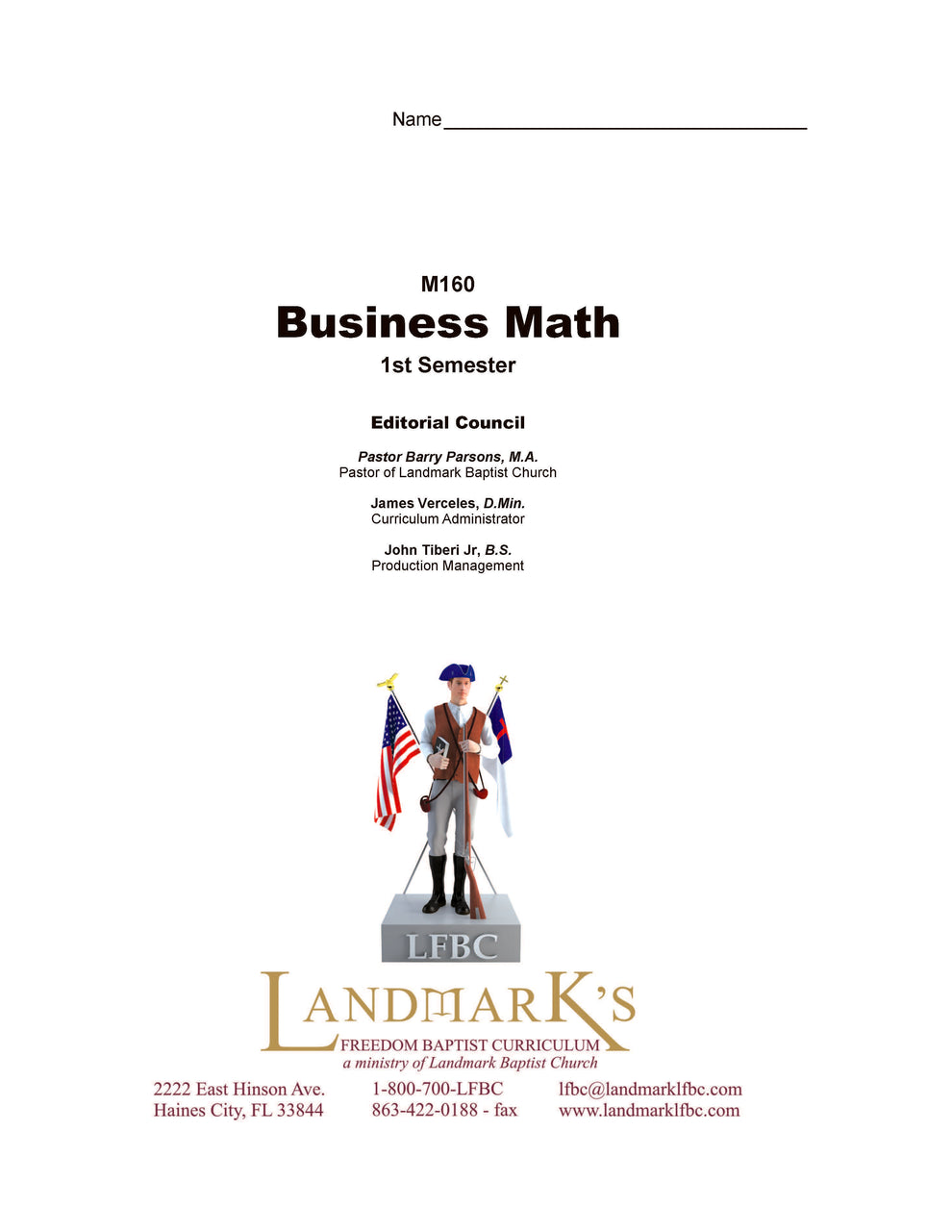 Math Grade 12 - Business Math – Landmark's Freedom Baptist Curriculum