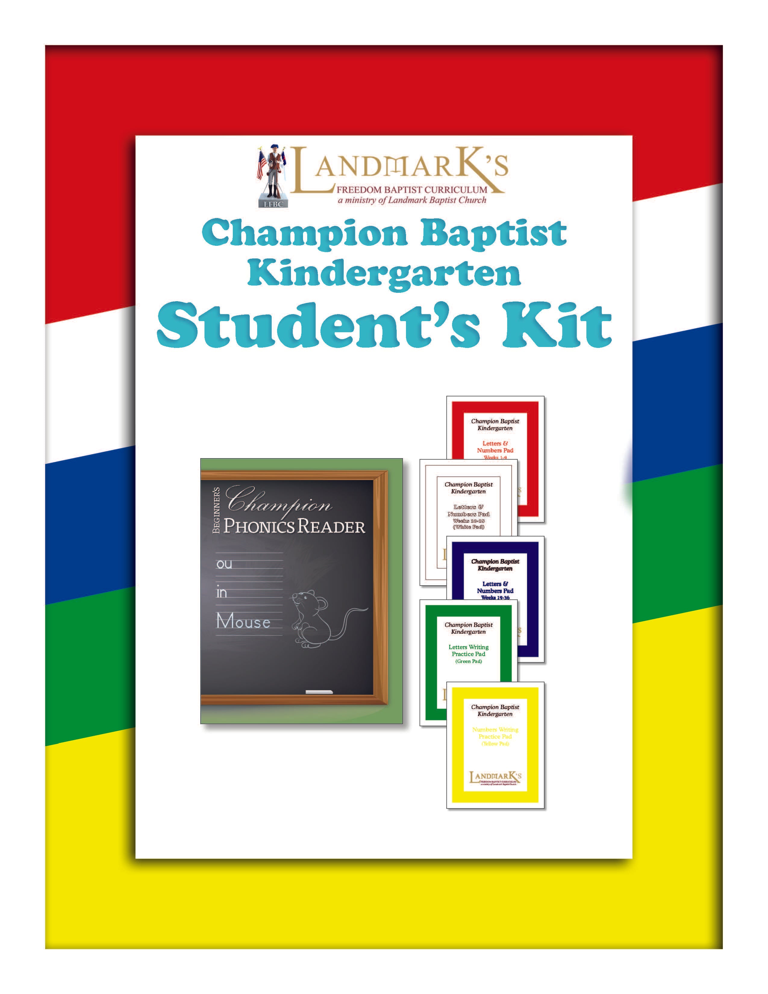 K5 Champion Baptist Kindergarten Student's Kit – Landmark's Freedom ...