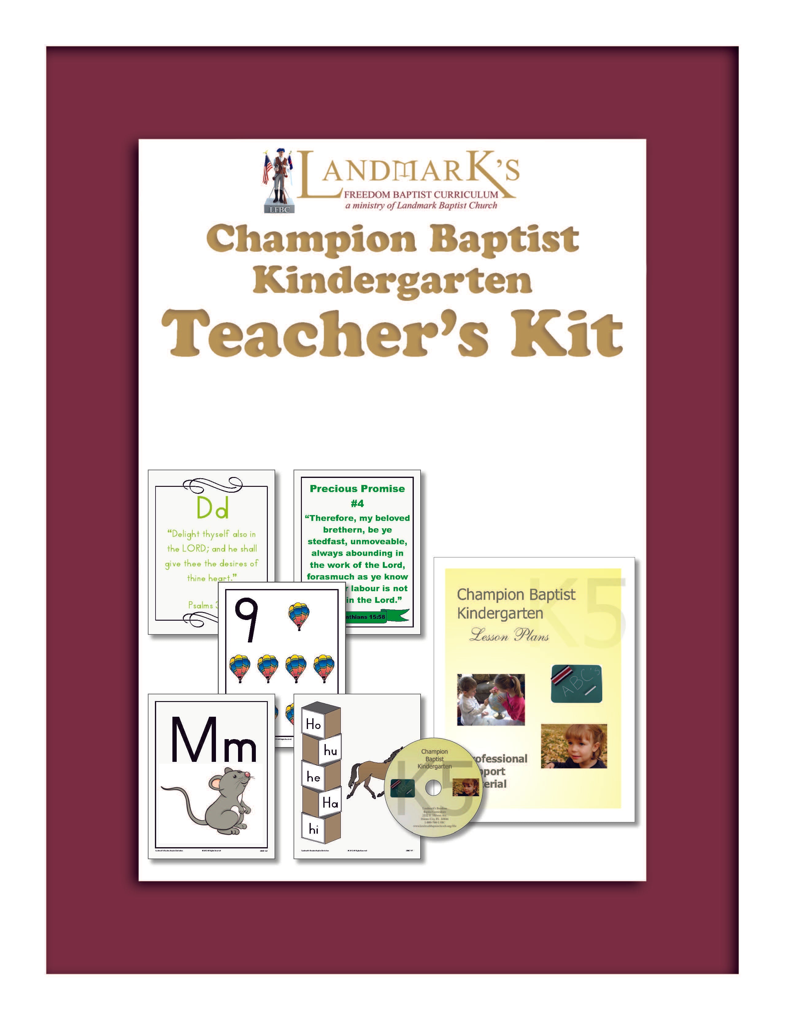 K5 Champion Baptist Kindergarten Teacher's Kit – Landmark's Freedom ...